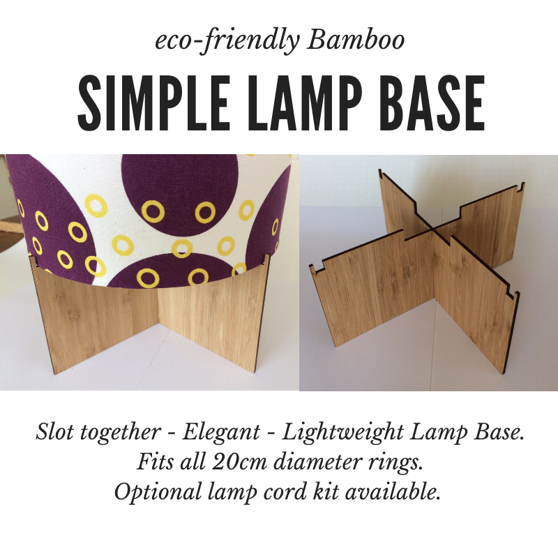 Simple Lamp Base - Bamboo – 3Chooks Lampshades